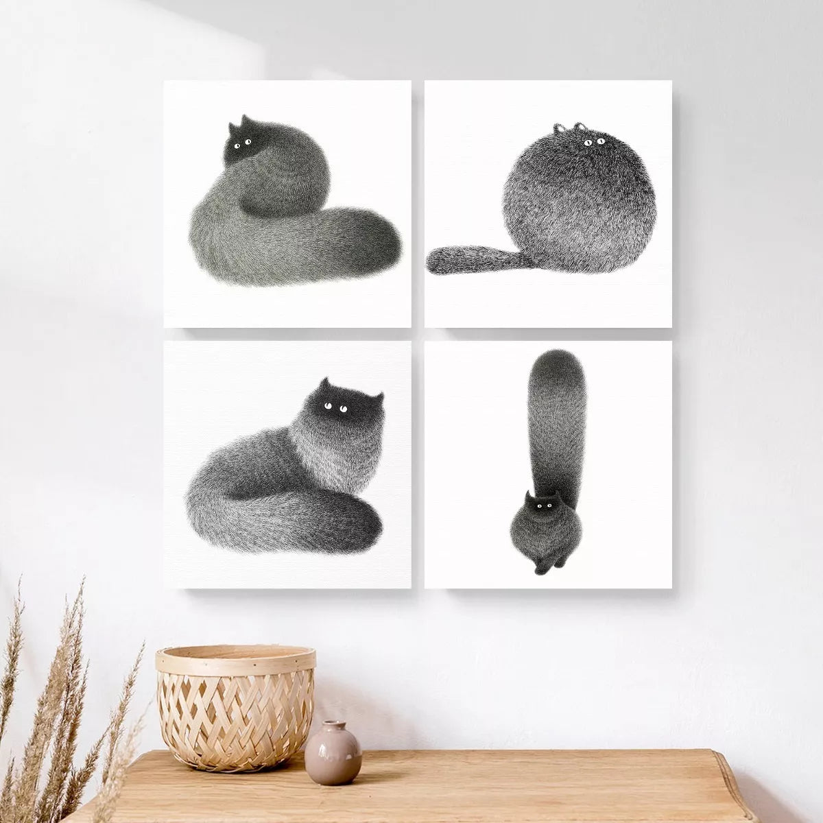 Fluffy Cats Set – Deco Galería