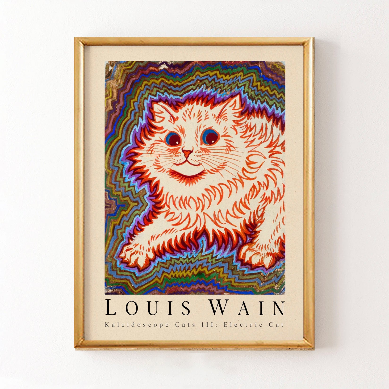 Kaleidoscope Cats III Electric Cat - Louis Wain – Deco Galería